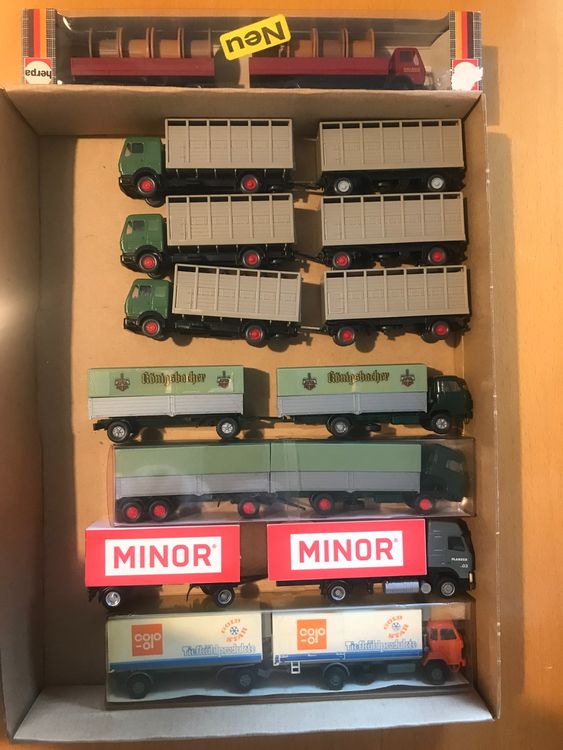 Sammlung 8x LKW+Anh. mit Schweizer Modellen u.a. 3x Saurer (Gebraucht ...