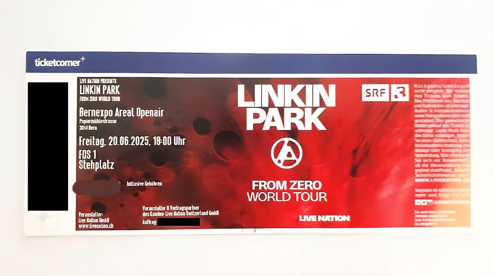 Linkin Park BERN 1x FOS1 Ticket (Neu (gemäss Beschreibung)) in ...