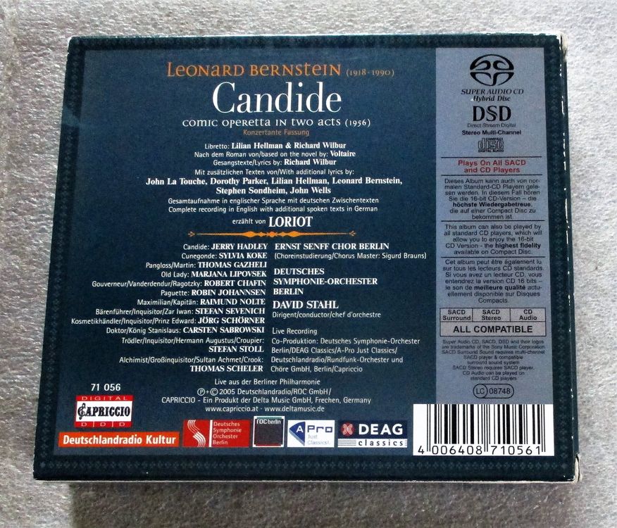 LORIOT/SYMPHONIE BERLIN - Leonard Bernstein's Candide 2-SACD (Gebraucht) in Lichtensteig für CHF ...