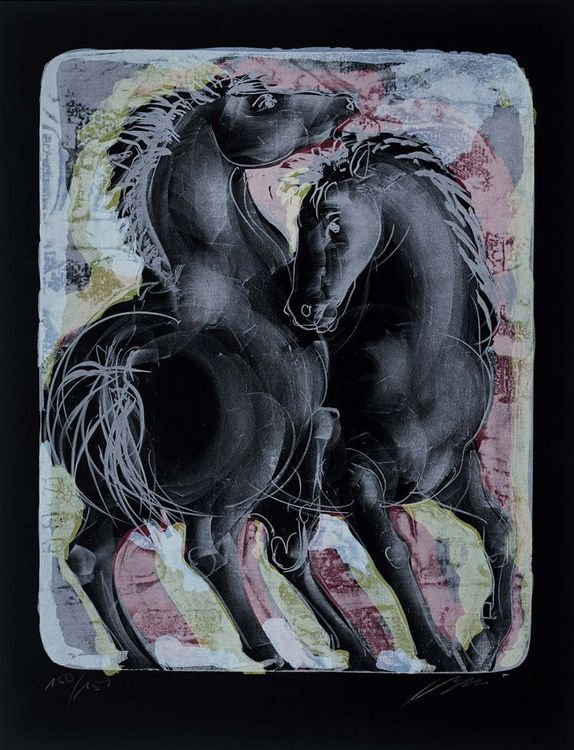 Hans Erni - zwei Pferde | Kaufen auf Ricardo