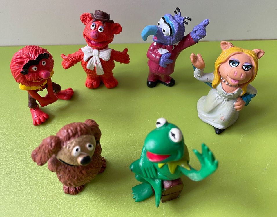 6x Muppet Show Comic Figur Kermit Piggy usw. 70er Schleich (Gebraucht ...