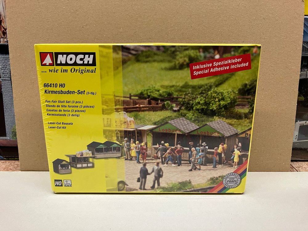 Noch H0 66410 Kirmesbuden-Set, Laser-Cut Bausatz (Neu (gemäss ...