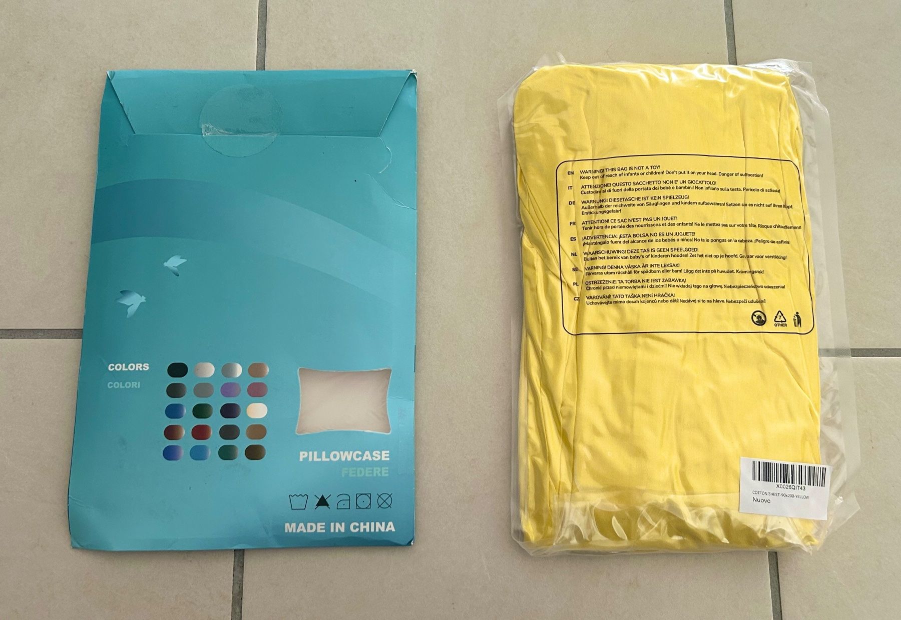 Lenzuolo e federe per letto (Nuovo e nell'imballaggio originale) a ...