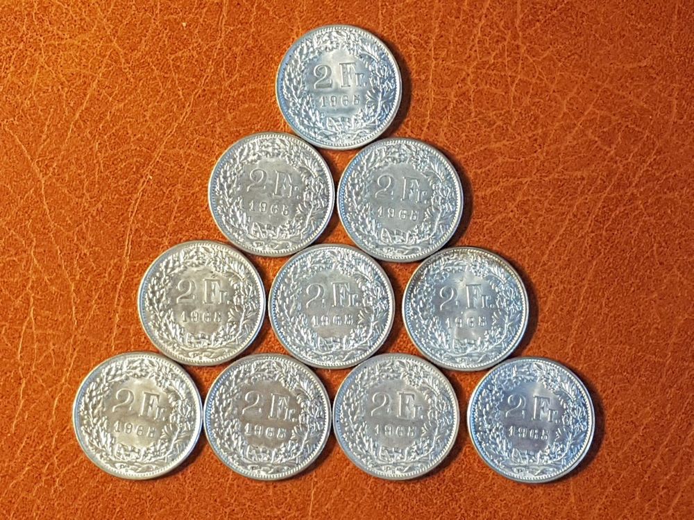 2 Franken 1965 wenig zirkuliert/10 Stück (Neu (gemäss Beschreibung)) in Worb für CHF 61 – mit ...
