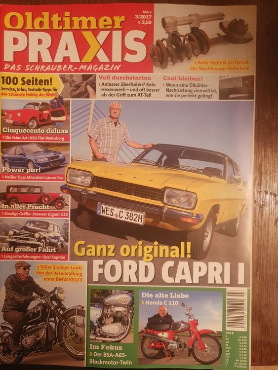 Oldtimer Praxis 3/17 Mitsubishi Lancer Evo Ford Capri NSU xx | Kaufen ...