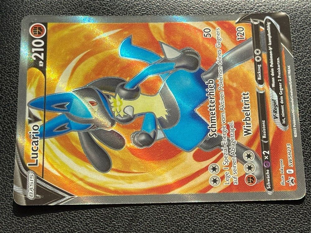 Lucario V SWSH213 Full Art Pokémon Black Star Promo (Neu (gemäss ...