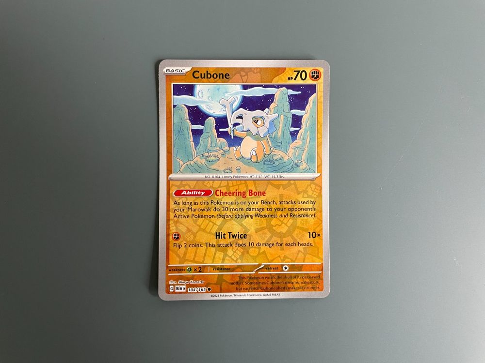 Cubone Reverse Holo EN 151 Scarlet & Violet Pokemon | Kaufen auf Ricardo
