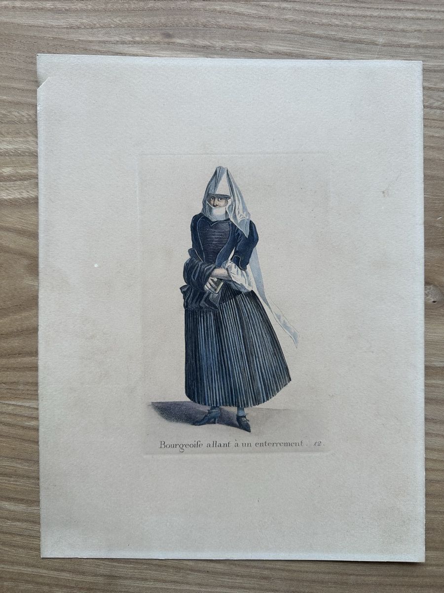 Bourgeoise allant à un enterrement Huber koloriert (Gebraucht) in ...