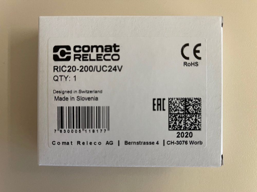 COMAT RELECO Schütz RIC20-200/UC24V, 20A/400VAC, NEU (Neu und originalverpackt) in Kriessern für ...