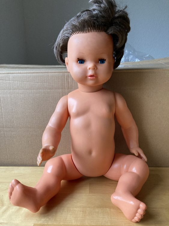 Vintage Babypuppe mit blauen Augen, Sammlerstück, Rarität! (Gebraucht) in Zwingen für CHF 20 ...