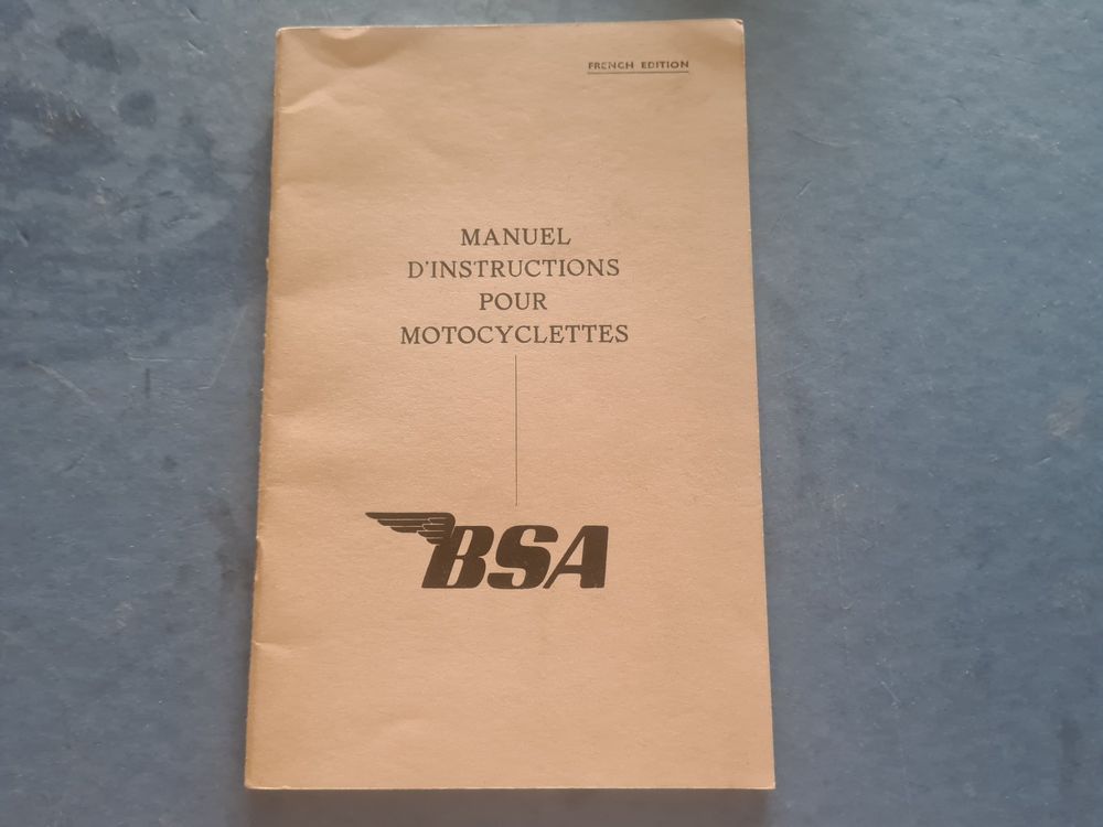 MOTO BSA BROCHURE ORIGINAL FRENCH EDITION OLDTIMER (D'occasion) à ...
