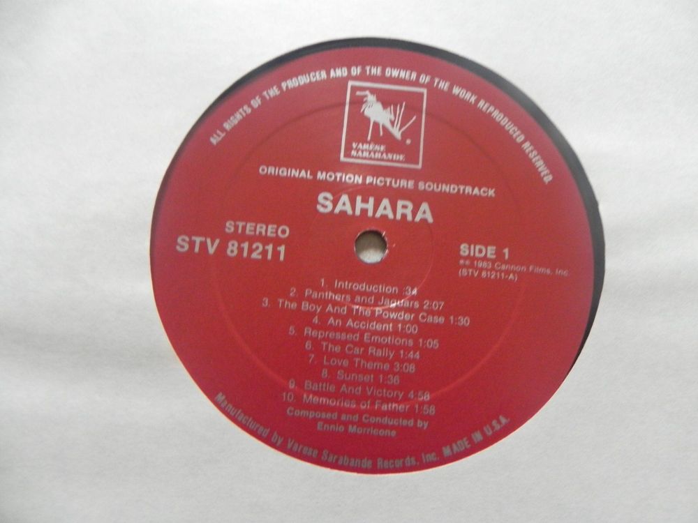 LP Film Soundtrack Sahara Ennio Morricone Brooke Shields (Gebraucht) in ...