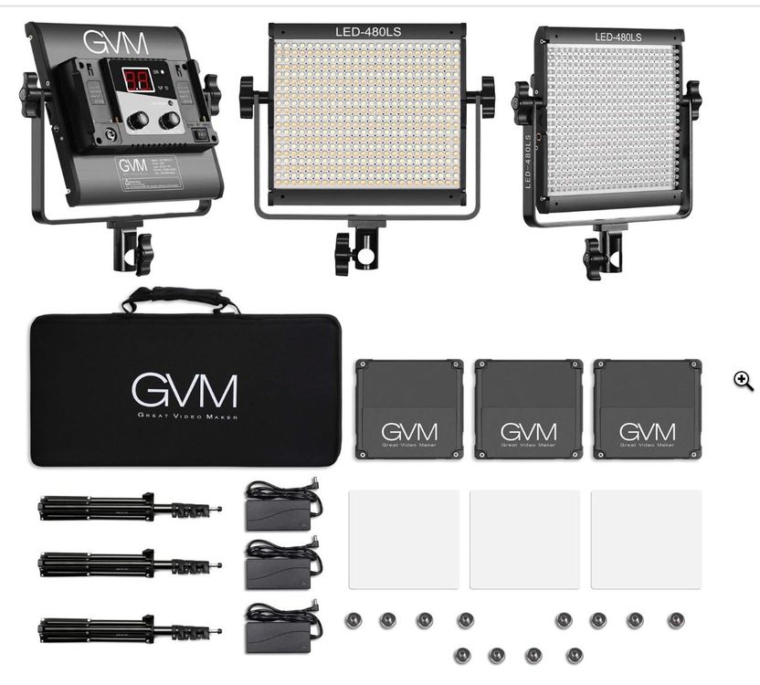 GVM LED Video Lights, 480 LEDs Photography Flächenleuchten | Kaufen auf ...