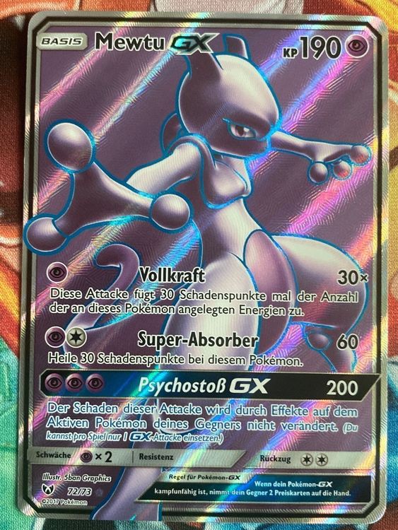 Pokemonkarte Mewtu GX 72/73 (Neu (gemäss Beschreibung)) in Neuhausen für CHF 18 – mit Lieferung ...
