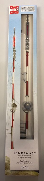 BUSCH HO Sendemast mit blinkender Flugsicherung NEU (Neu und ...