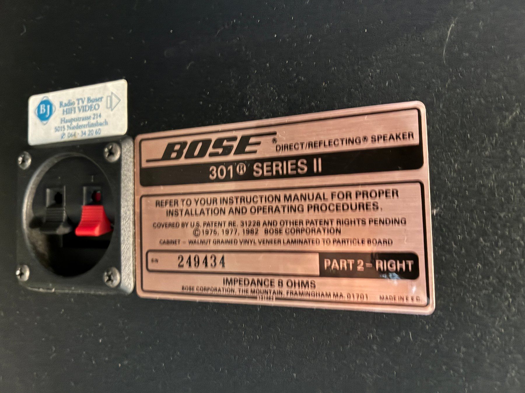 Bose 301 Series II (2 Lautsprecher) (Gebraucht) in Erlinsbach für CHF ...