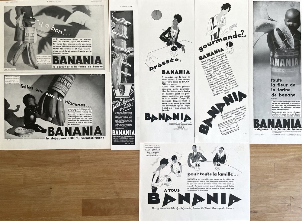 Banania - 7 Alte Werbungen / Anciennes publicités 1930/38 (Gebraucht ...