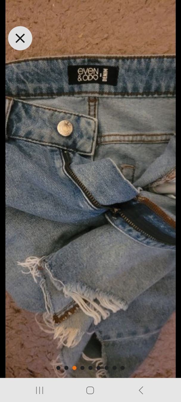 Jupe en jean Even&Odd & top rayé dentelle PROMOD T36 (Neuf (Voir ...