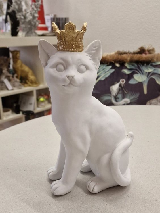 Katzen mit Krone Gold im Set Weiss & Schwarz (Neu und originalverpackt ...