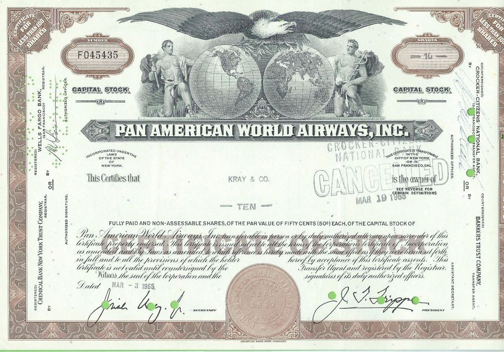 Pan American World Airways Inc. 1965 (Gebraucht) in Zürich für CHF 2 ...