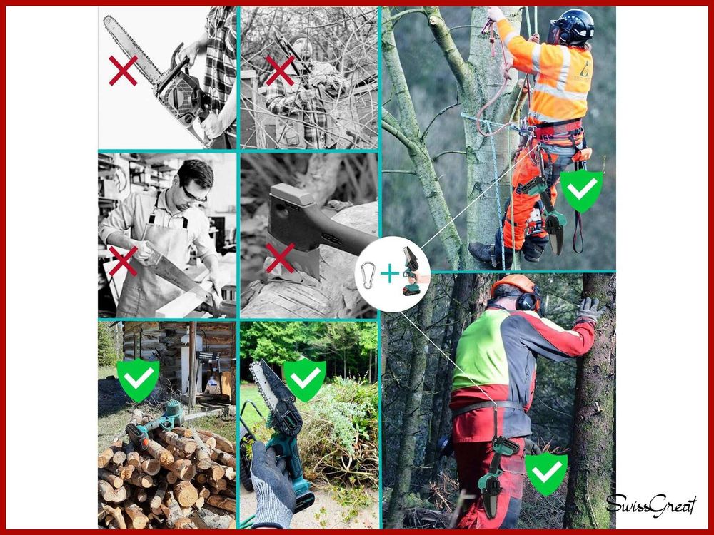 Akku Mini Kettensäge 26V 2 in 1 Kabellose Elektrosäge (Neu und originalverpackt) in Develier für ...