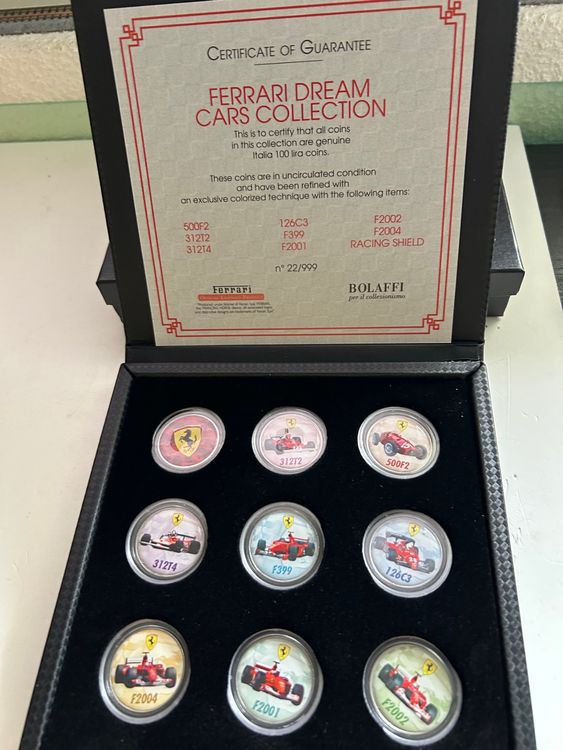 Ferrari Dream Cars Collection Münzen (Neu und originalverpackt) in ...