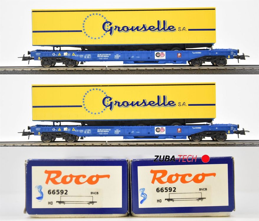 2x Roco 66592 Containerwagen SNCB H0 WS (Gebraucht) in St. Gallen für ...