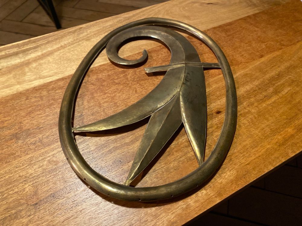 Antik Basel Wappen Baselstab Messing Skulptur | Kaufen auf Ricardo