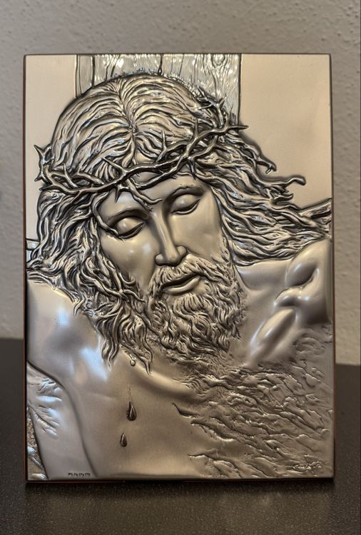 Edles Reliefbild Jesus mit Rahmen, neuwertig, Holz 49 (Gebraucht) in ...