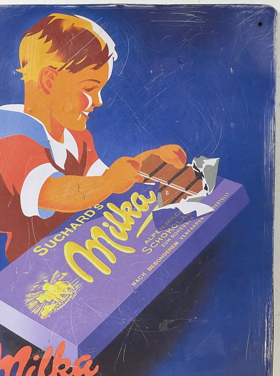 Milka Werbe Email Schild von Suchard (Gebraucht) in Root für CHF 110 ...