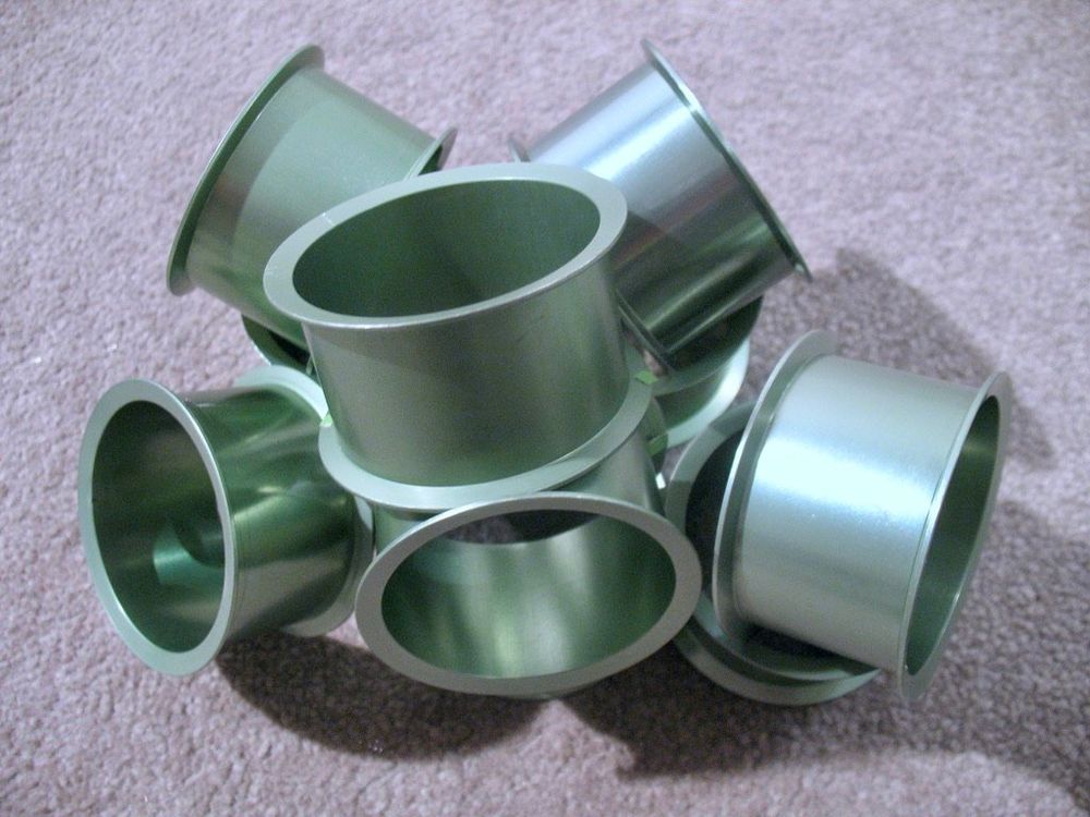 10x Aluminium Ring Spule Metall Trommel Metallic hellgrün (Neu (gemäss ...