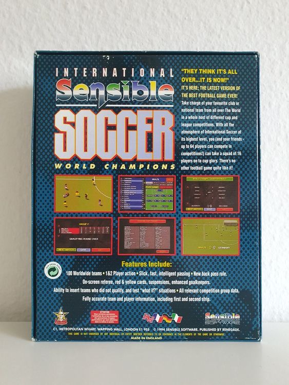 ATARI ST International Sensible Soccer Ltd Ed (1994) Big Box (Gebraucht ...