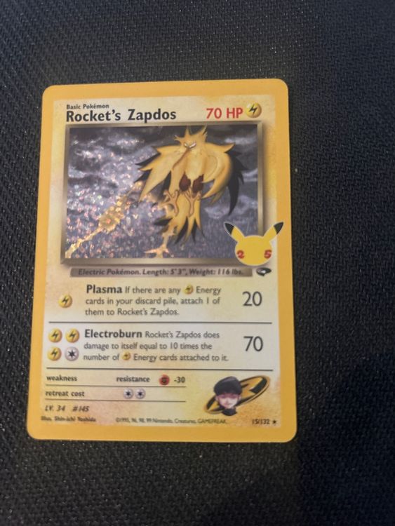 Pokemon card super rare, Rocket’s Zapdos out of series cel | Kaufen auf ...