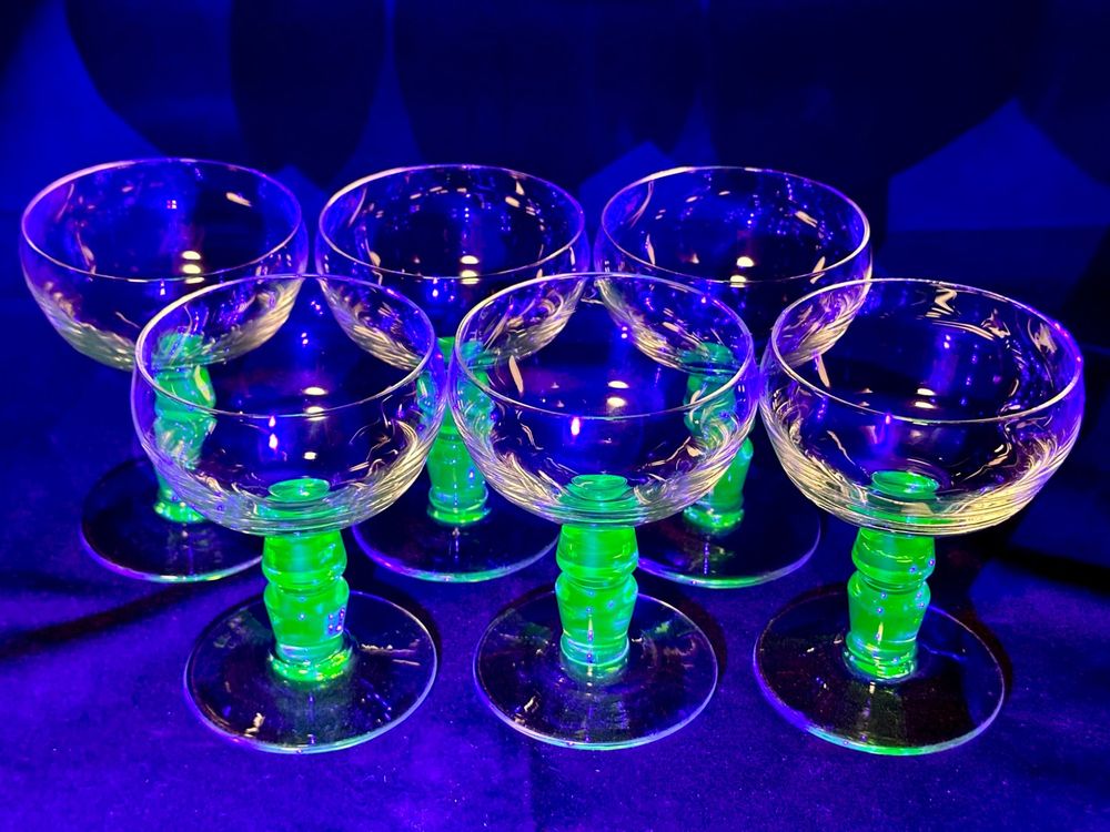 Six verres à vin blanc Art Déco en cristal pieds en ouraline | Kaufen ...