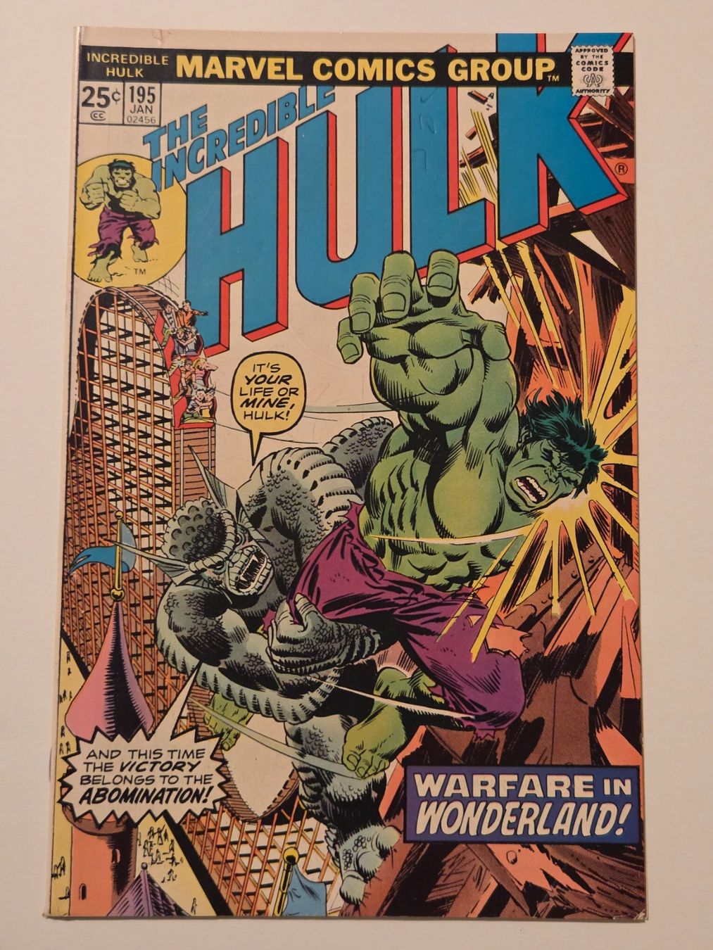 INCREDIBLE HULK #195 (Marvel, 1976) Doc Samson & Abomination (Gebraucht ...
