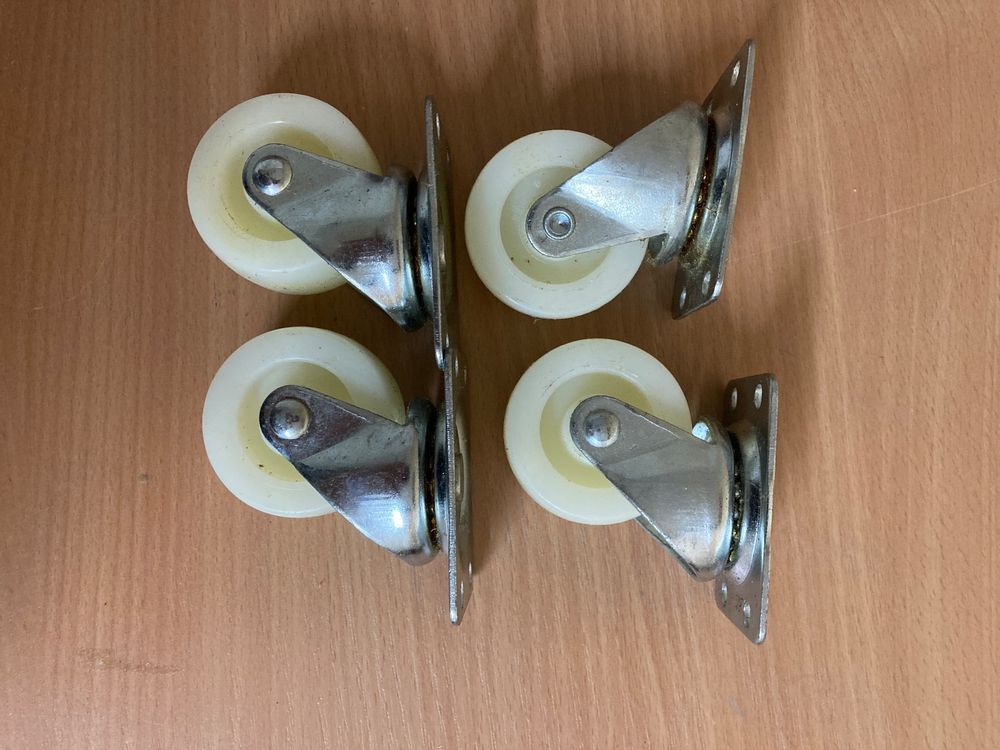 4x Lenkrollen Möbelrollen 50mm Transportrollen Räder Rollen (Gebraucht ...