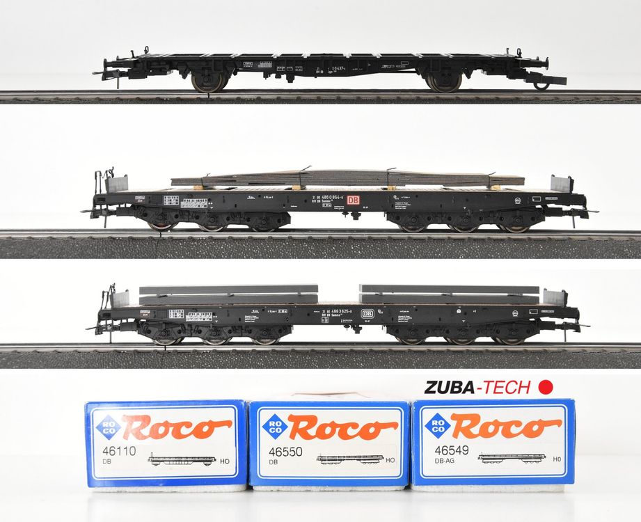 Roco 3x Flachwagen mit Beladung der DB, H0 GS, Mit OVP (Gebraucht) in St. Gallen für CHF 51 ...