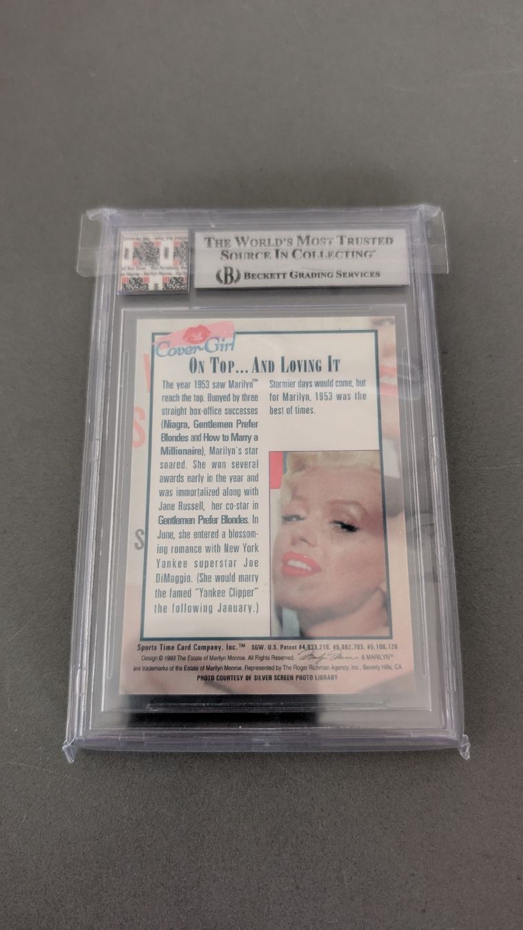 Title: 1993 Marilyn Monroe Cover Girl Chromium #7 BGS 8 NM- (Neu ...