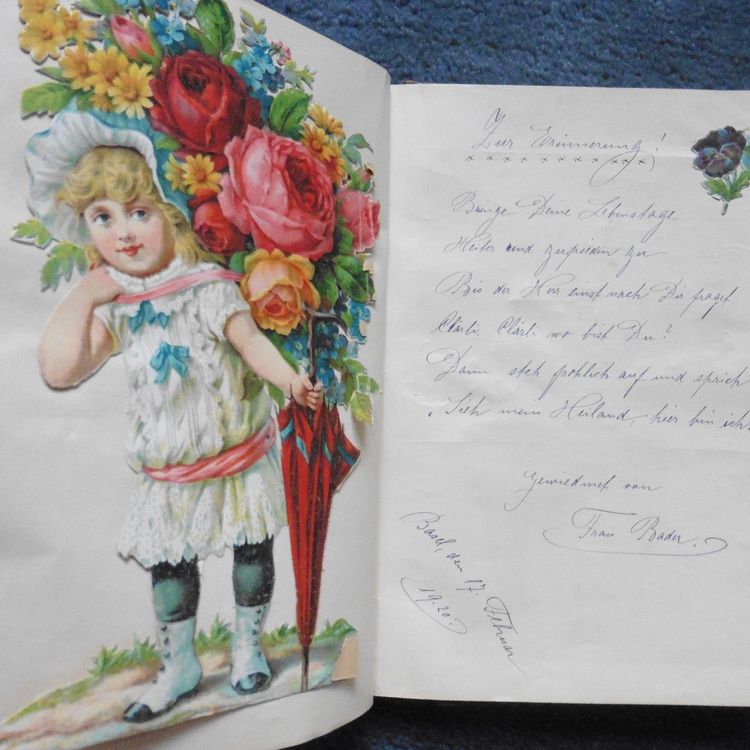 Poesie-Album,Gold/Präge,Glanzbilder,Litho,1917,Kinder,Blumen (Gebraucht) in Lausen für CHF 6 ...