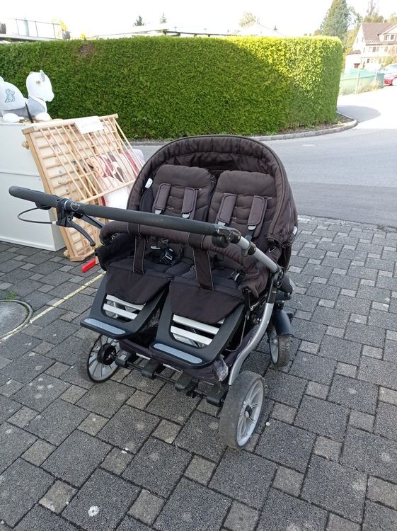 Teutonia Geschwister- / Zwillingswagen inkl. 2 Babytragen (Gebraucht ...