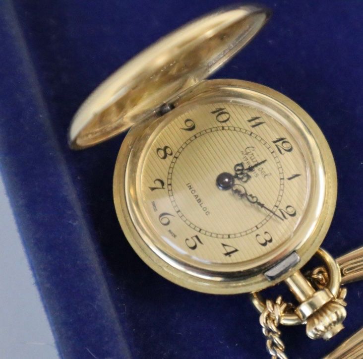 Schweizer Taschenuhr 18K Gold – Grindel 17 Rubis Incabloc – (Gebraucht ...