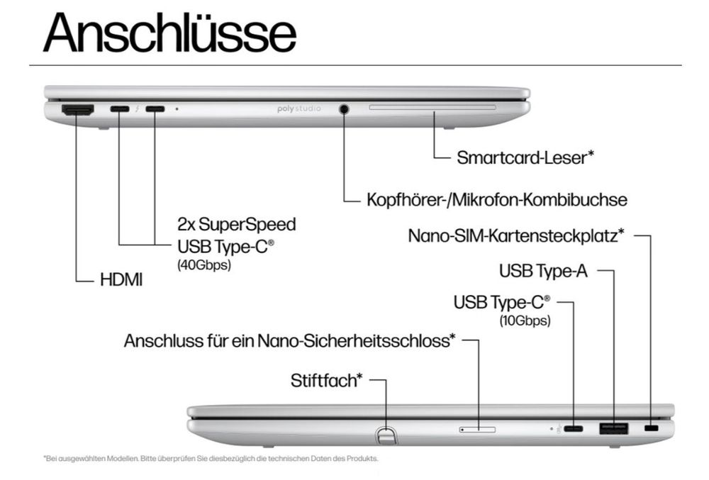 HP EliteBook 8 Flip G1i 13" Convertible Notebook, neuste Gen (Neu ...