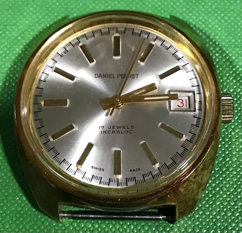 Vintage Daniel Perret Handaufzug Armbanduhr (Gebraucht) in Root für CHF ...