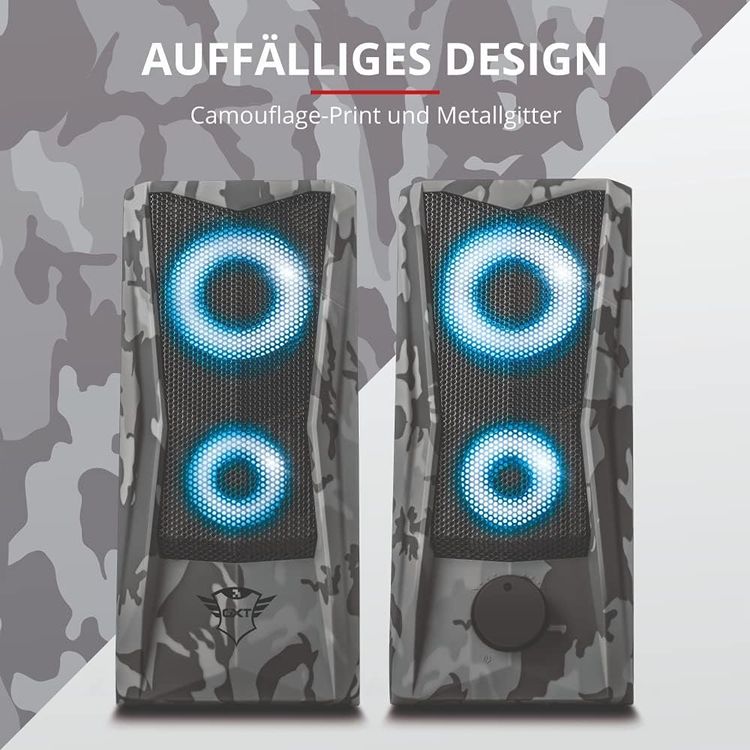 Pc Boxen Lautsprecher Trust GXT 606 12W RGB LED (Neu und ...