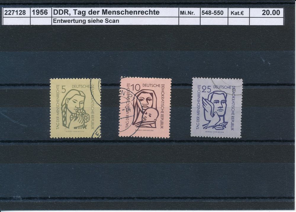 1956 DDR, "Tag der Menschenrechte" | Kaufen auf Ricardo