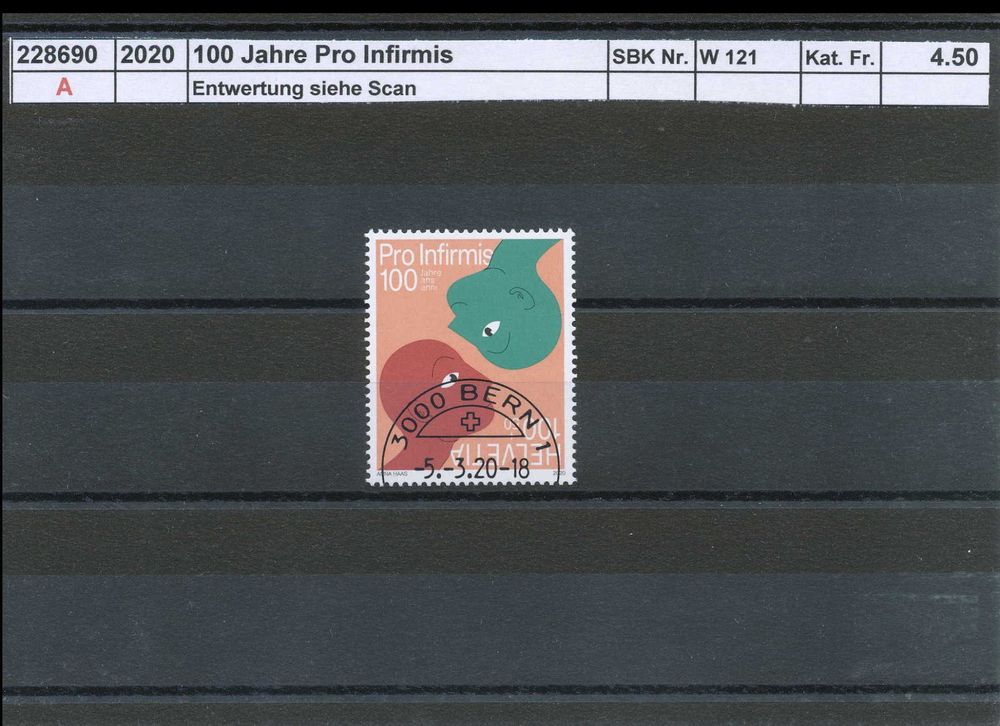 2020 "100 Jahre Pro Infirmis" (Gebraucht) in Winterthur für CHF 2.25 – mit Lieferung auf Ricardo ...