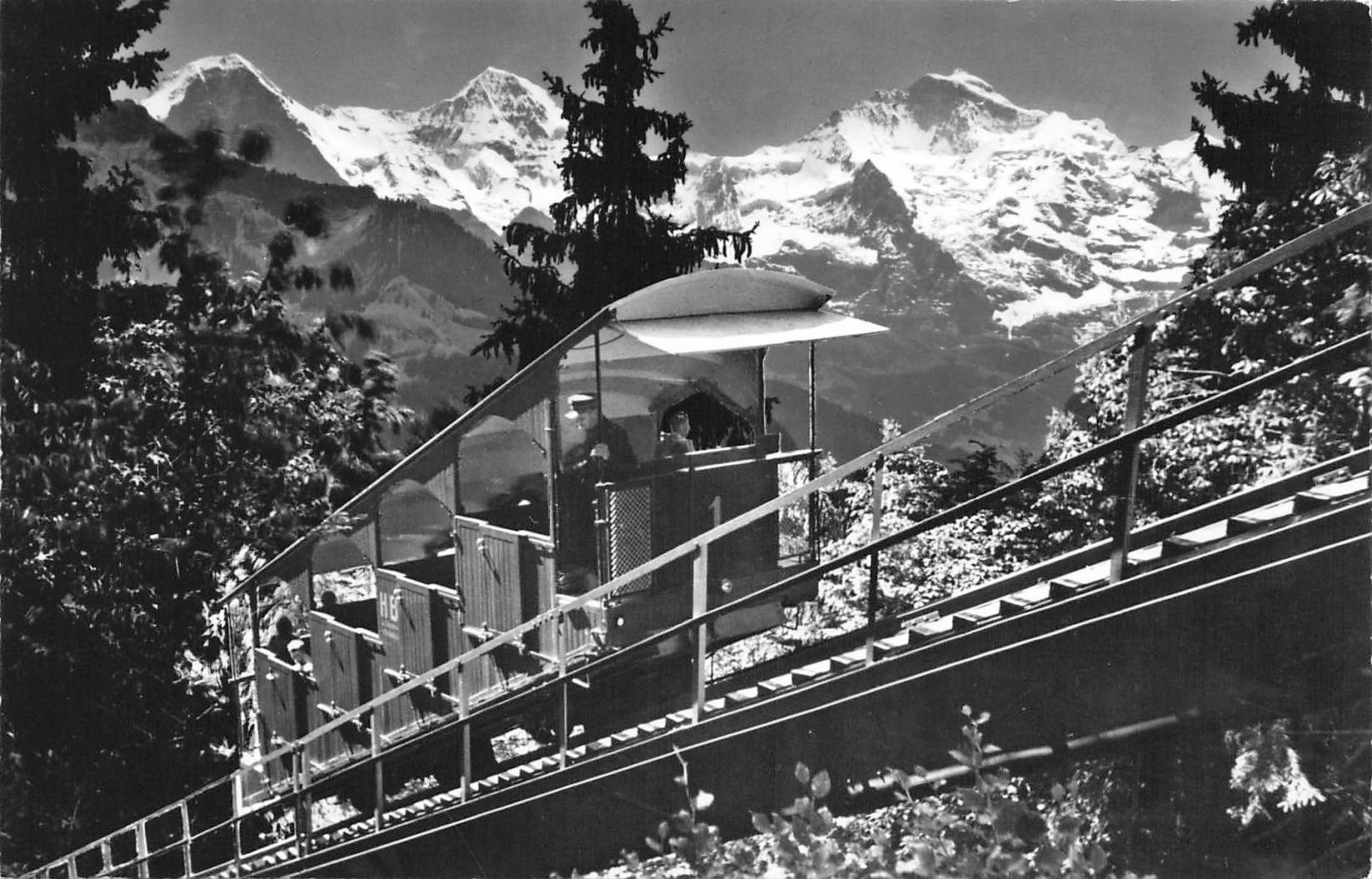 Interlaken Harder Kulm (BE) Standseilbahn mit Panoramablick (Usato) a ...