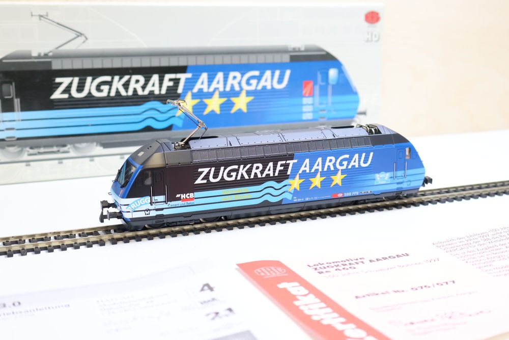 HAG SBB Re 460 E-Lok "Zugkraft Aargau" Nr. 076 - Digital ESU (Gebraucht ...