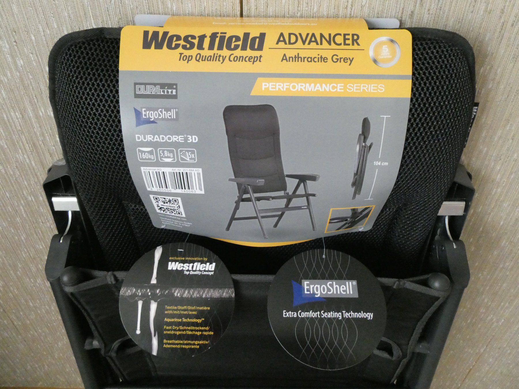 Klappstuhl Westfield Performance Advancer anthrazit-grau (Neuf (Voir ...