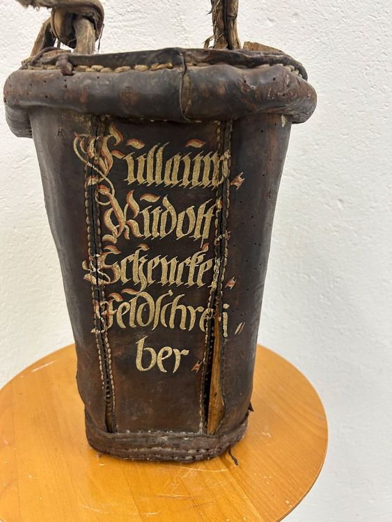 antiker Leder-Kessel Leder und Holz ca. um 1744 (Gebraucht) in Zürich ...